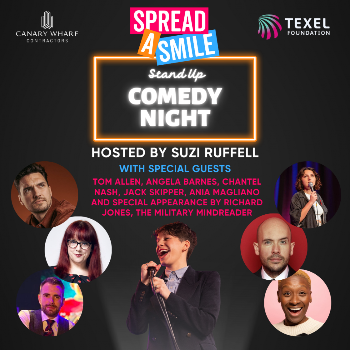 Comedy Night line-up announced • Spread a Smile